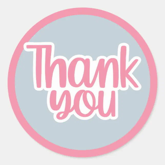 Thank You Classic Round Sticker | Zazzle