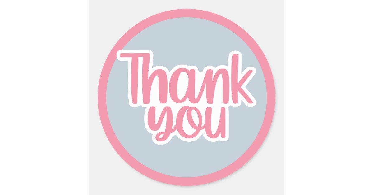 Thank You Classic Round Sticker | Zazzle