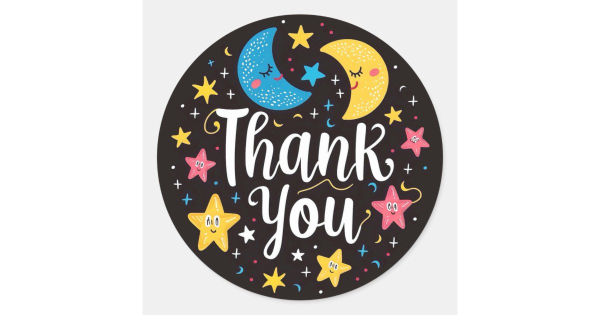 Thank You Classic Round Sticker | Zazzle