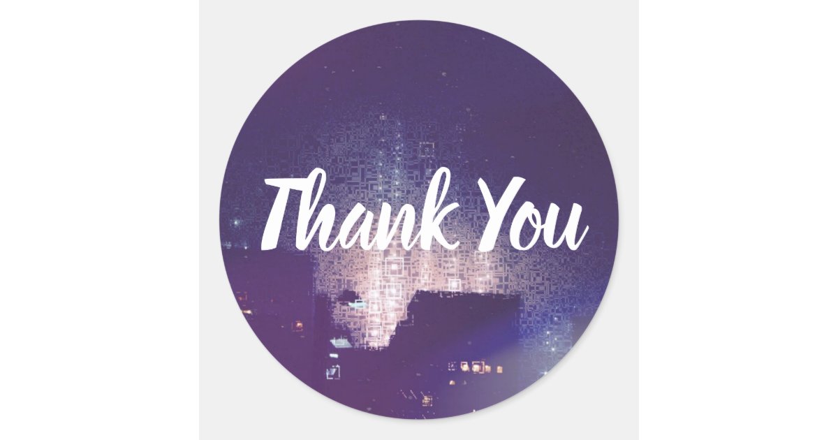 Thank you classic round sticker | Zazzle