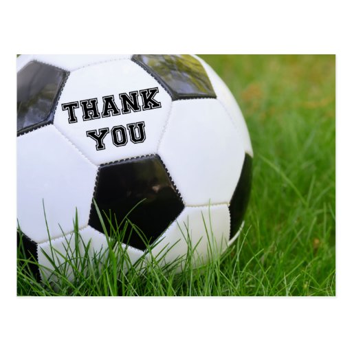 Thank You Classic Soccer Ball Postcard | Zazzle