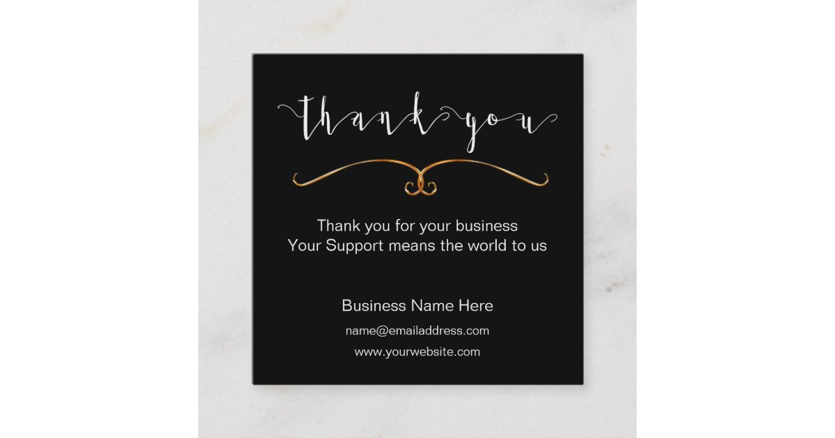 THANK YOU Classy Modern Simple Business Cards | Zazzle
