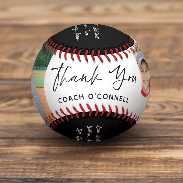 Thank You Coach Appreciation Photos & Team Roster Baseball | Zazzle
