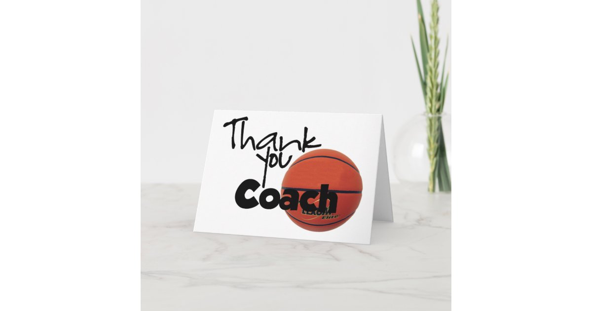 Thank You Coach, Basketball | Zazzle