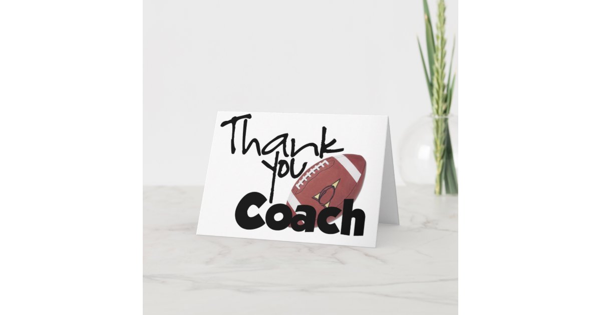 Thank You Coach, Football | Zazzle.com