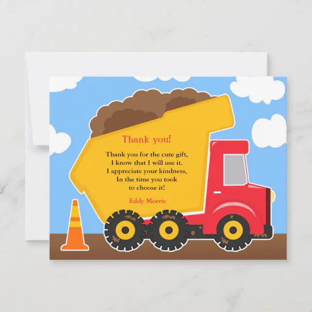Thank You Construction Card | Zazzle