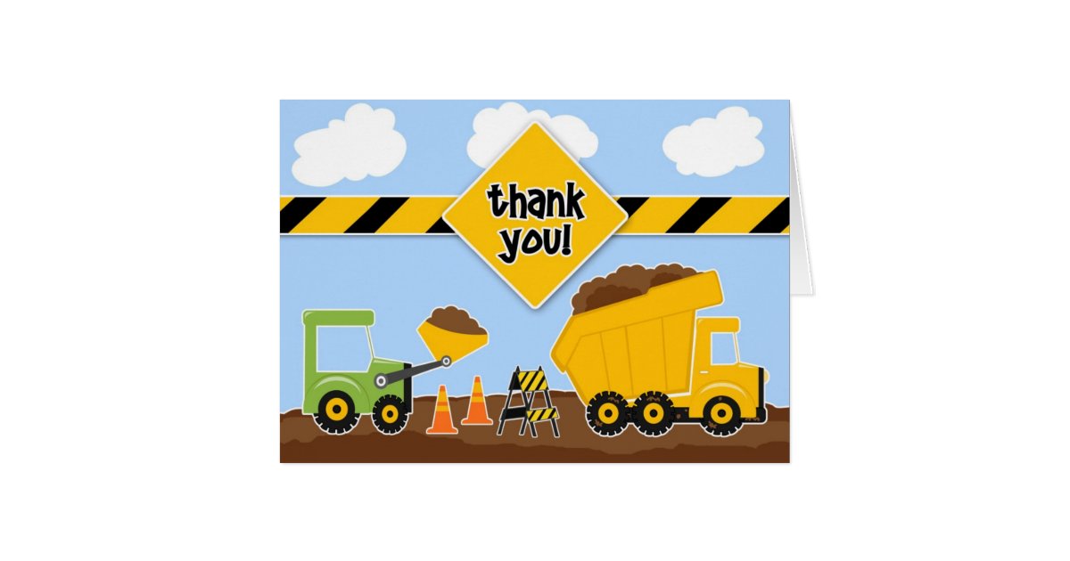Thank You Construction Greeting Card | Zazzle.com