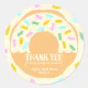 Thank you Cookies Doughnut bakery Classic Round Sticker | Zazzle