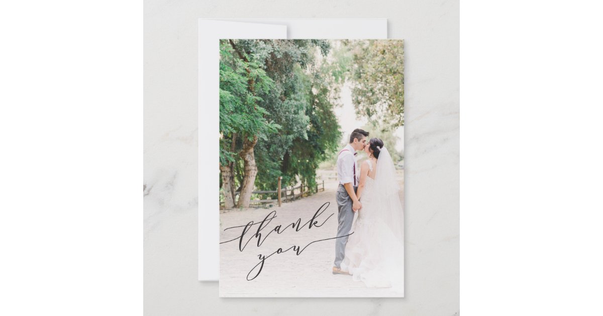 Thank You Couple Wedding Photo | Zazzle