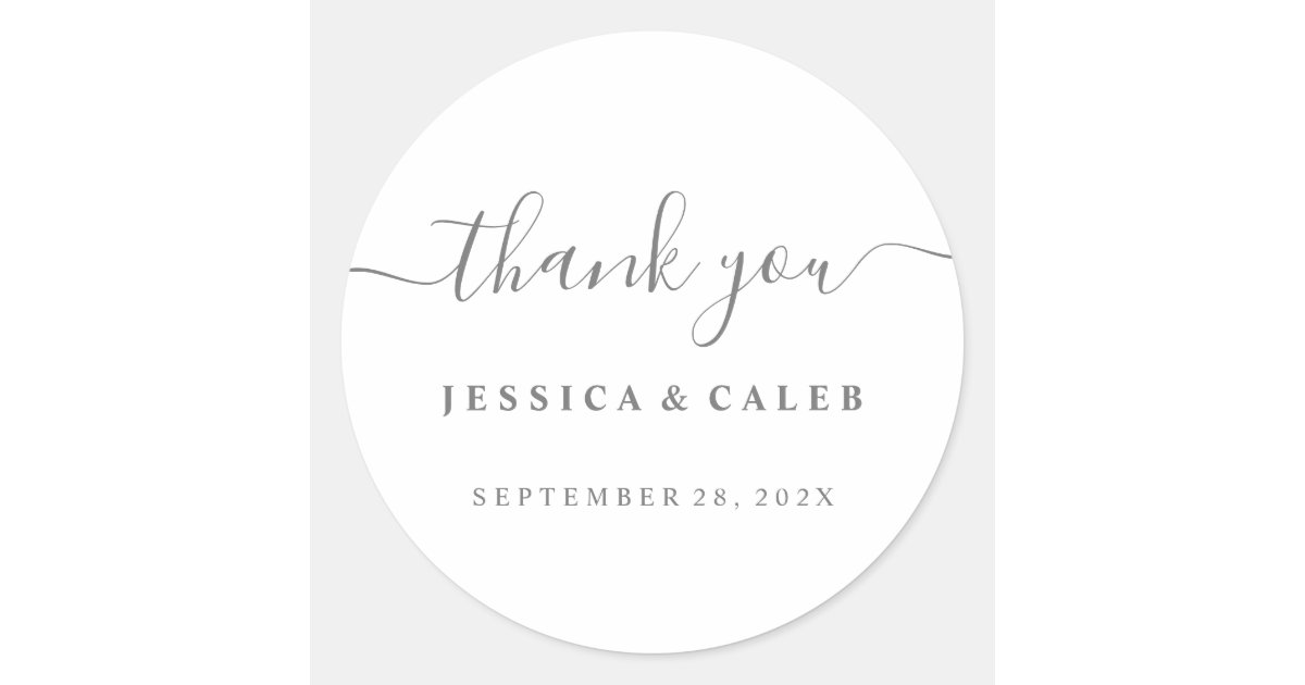 Thank You Couple's Sticker | Zazzle