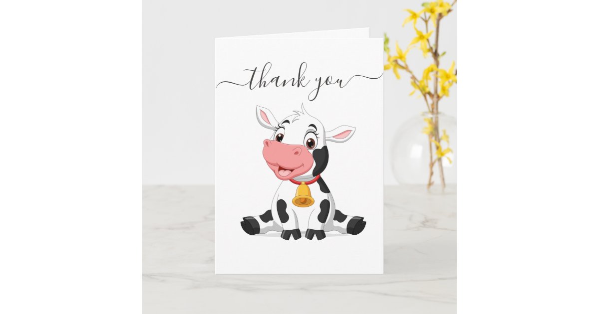 Thank You Cow Card | Zazzle