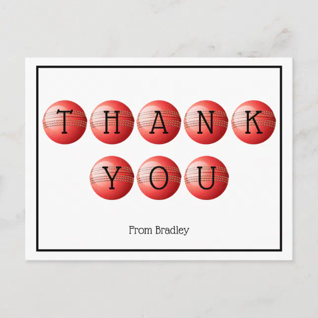 Thank You Cricket Custom Personalized Postcard | Zazzle