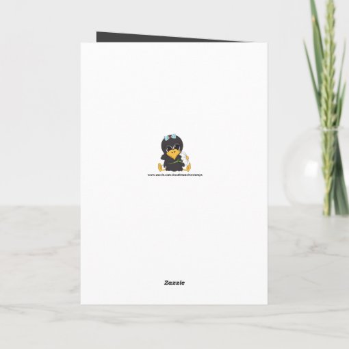 Thank You Crow greeting card | Zazzle