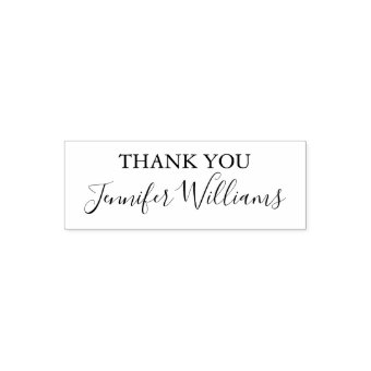 Thank You Custom Script Signature Personalized Self-inking Stamp | Zazzle