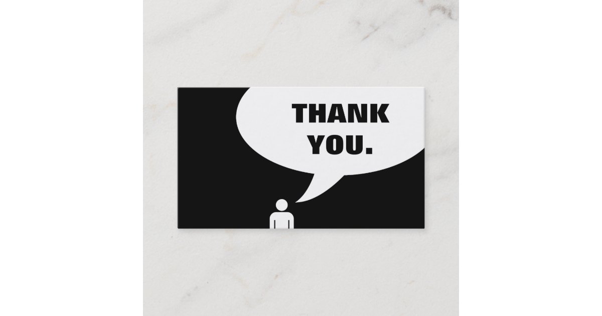 thank you. (customer loyalty) loyalty card | Zazzle