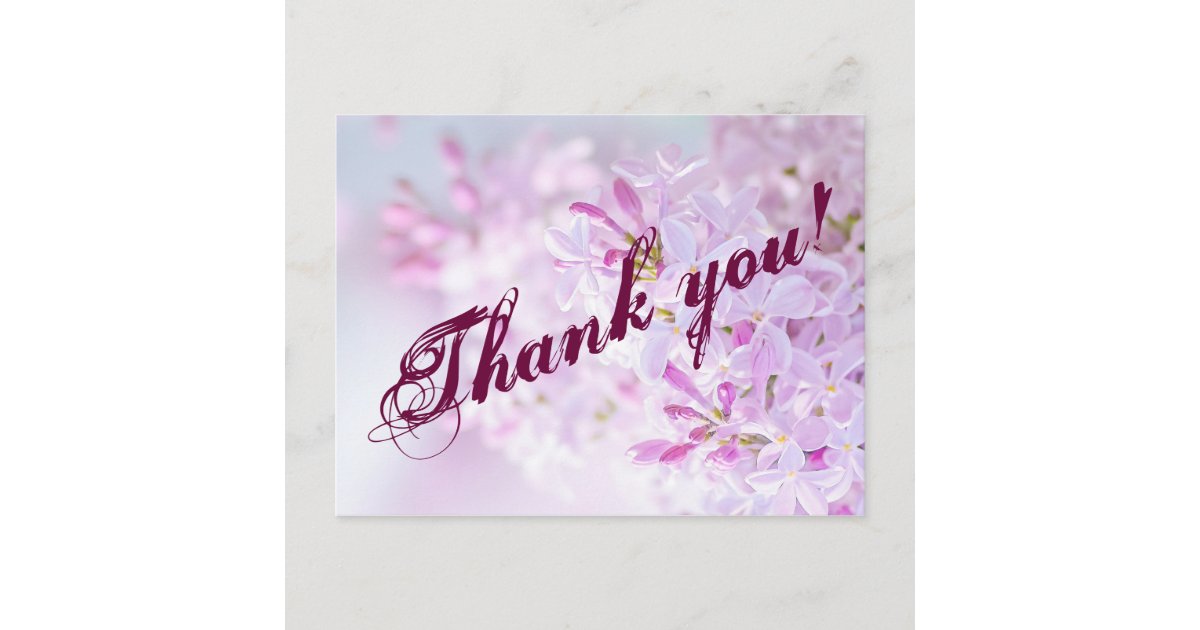 Thank you customizable postcard | Zazzle
