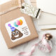 Thank You Customized Poop Emoji Birthday Stickers | Zazzle