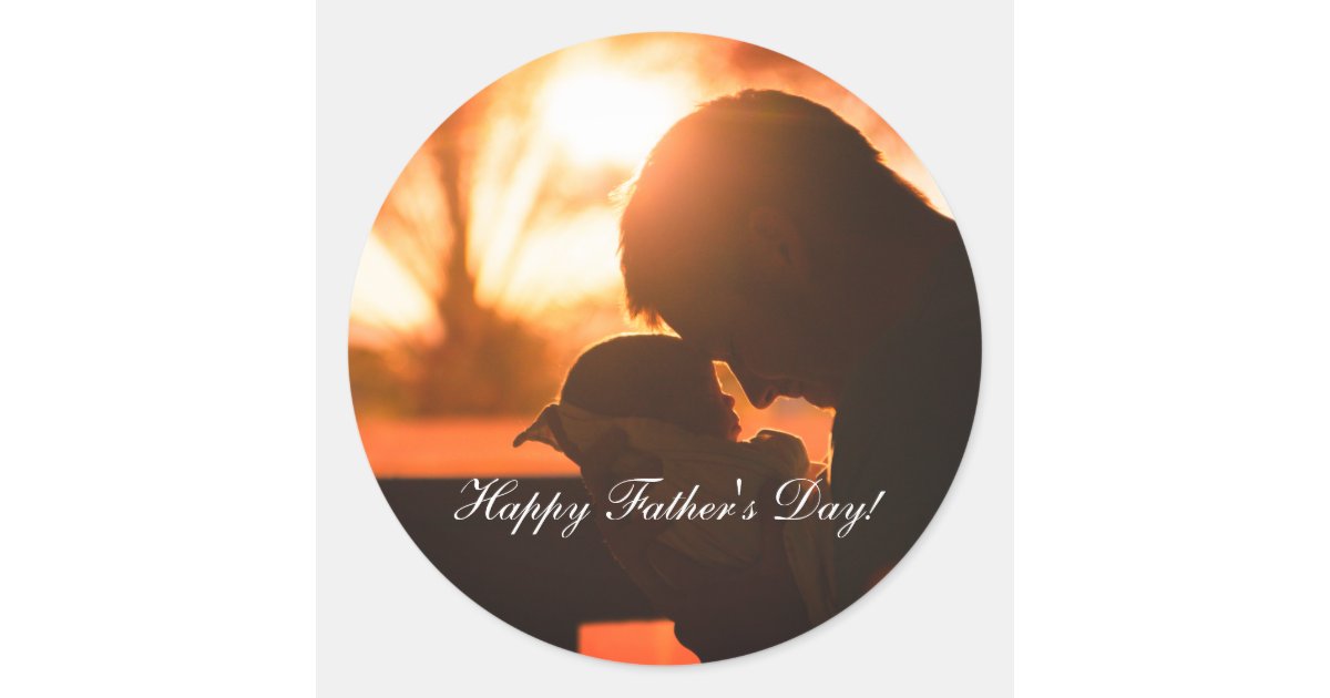 Thank you Dad, Father's Day Custom Classic Round Sticker | Zazzle