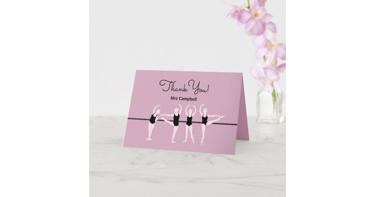 Thank You Dance Teacher! Card | Zazzle