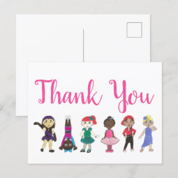 Thank You Dance Teacher Recital Ballet Tap Jazz Postcard | Zazzle