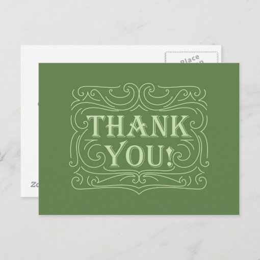 Thank you design. postcard | Zazzle