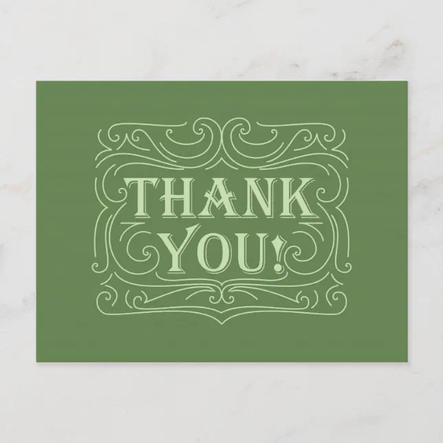 Thank you design. postcard | Zazzle