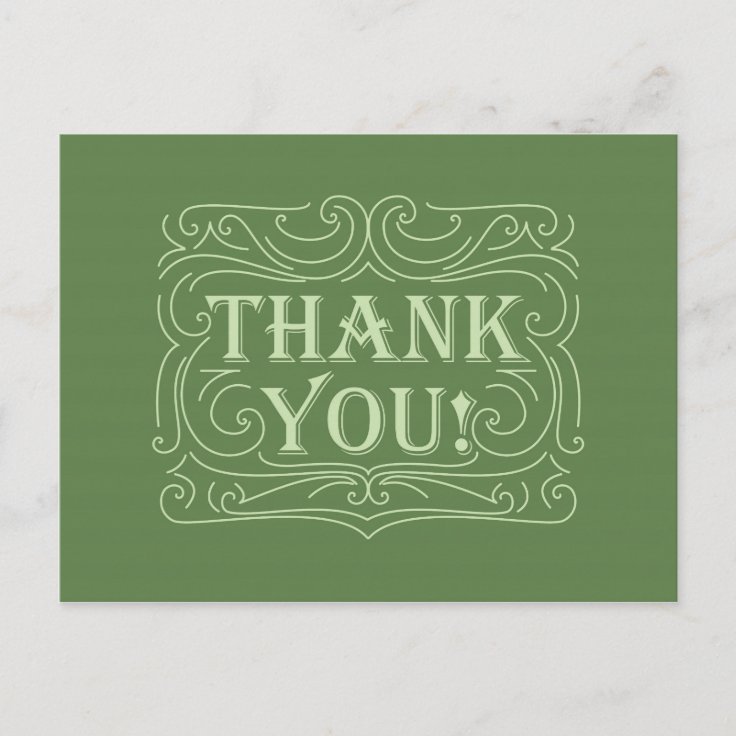 Thank you design. postcard | Zazzle