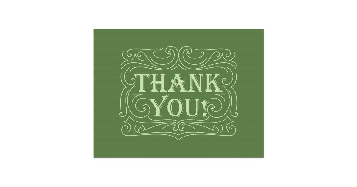 Thank you design. postcard | Zazzle.com