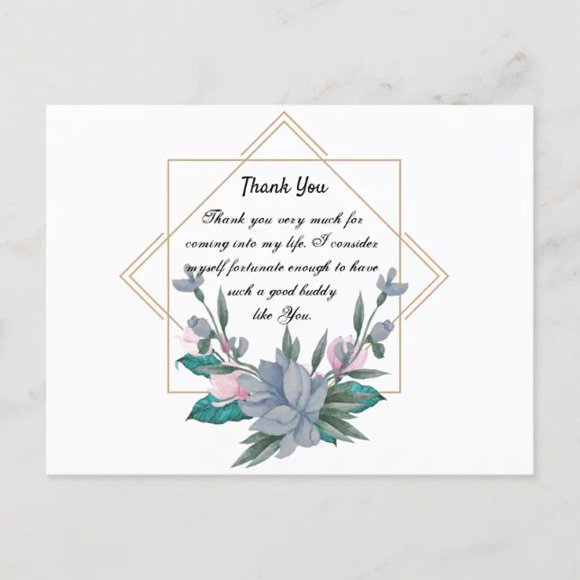 Thank You Design Postcard | Zazzle