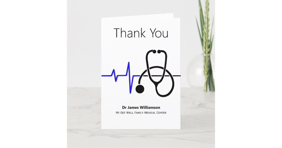 Thank You Doctor Heartbeat Stethoscope | Zazzle