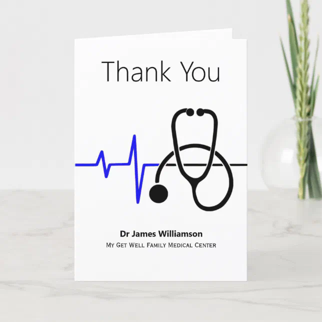Thank You Doctor Heartbeat Stethoscope | Zazzle