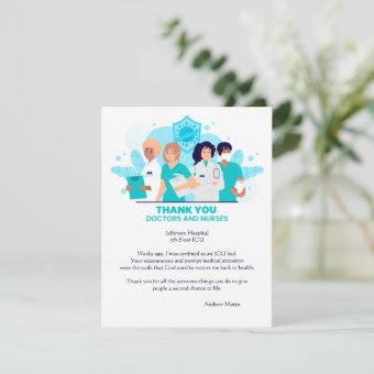Thank You Doctors and Nurses Card | Zazzle