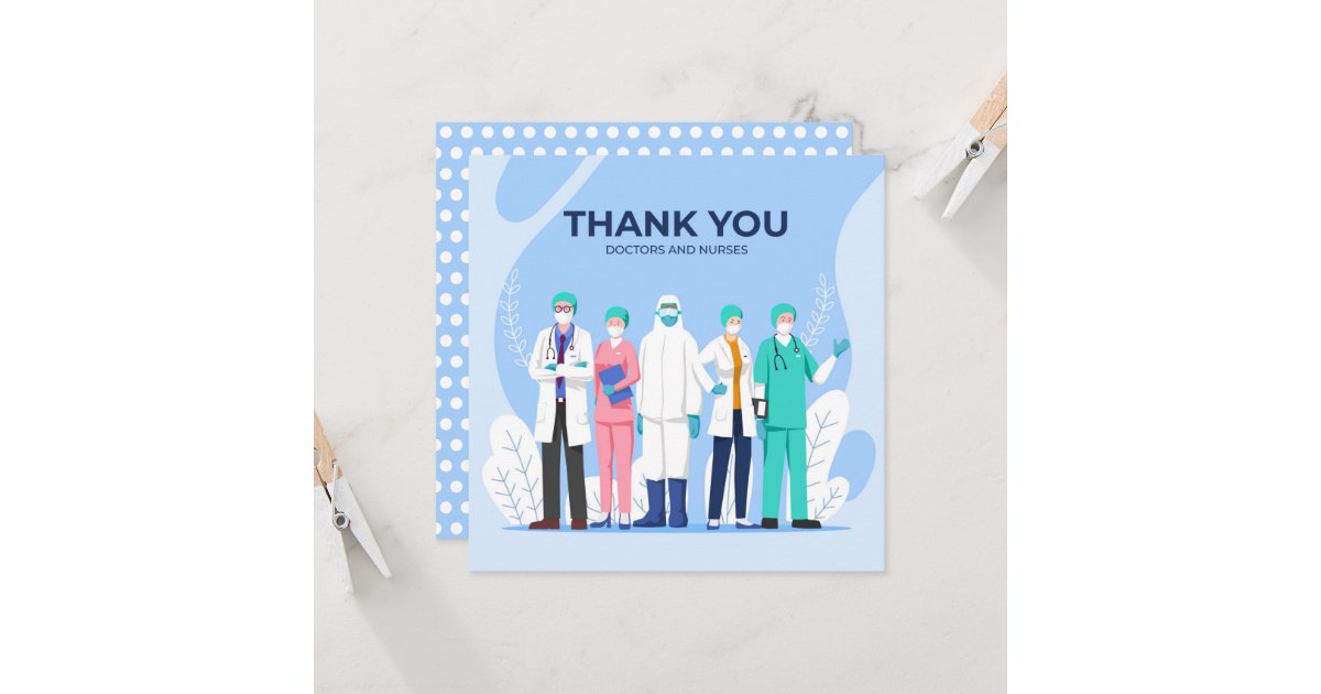 Thank You Doctors and Nurses Card | Zazzle