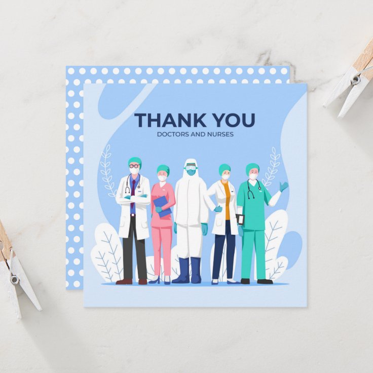 Thank You Doctors and Nurses Card | Zazzle