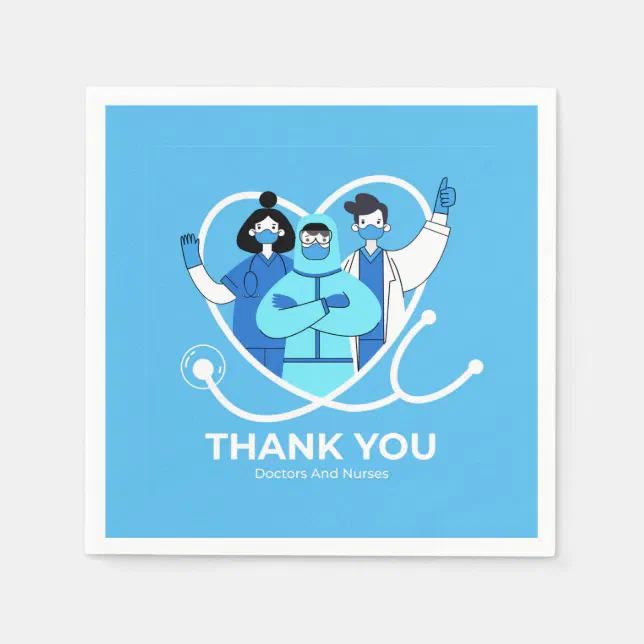 Thank You Doctors /Nurses Appreciation Napkins | Zazzle