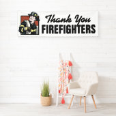 Thank you Firefighters customizable banner sign | Zazzle