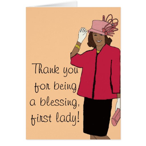 Thank you first lady card | Zazzle