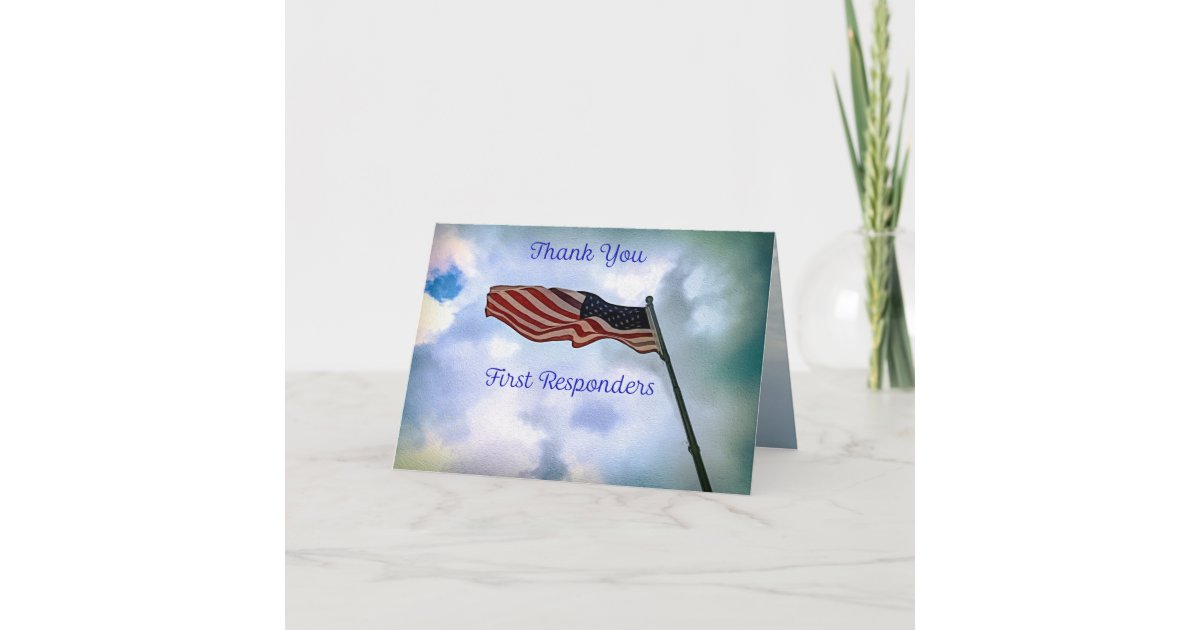 Thank You First Responders Card | Zazzle