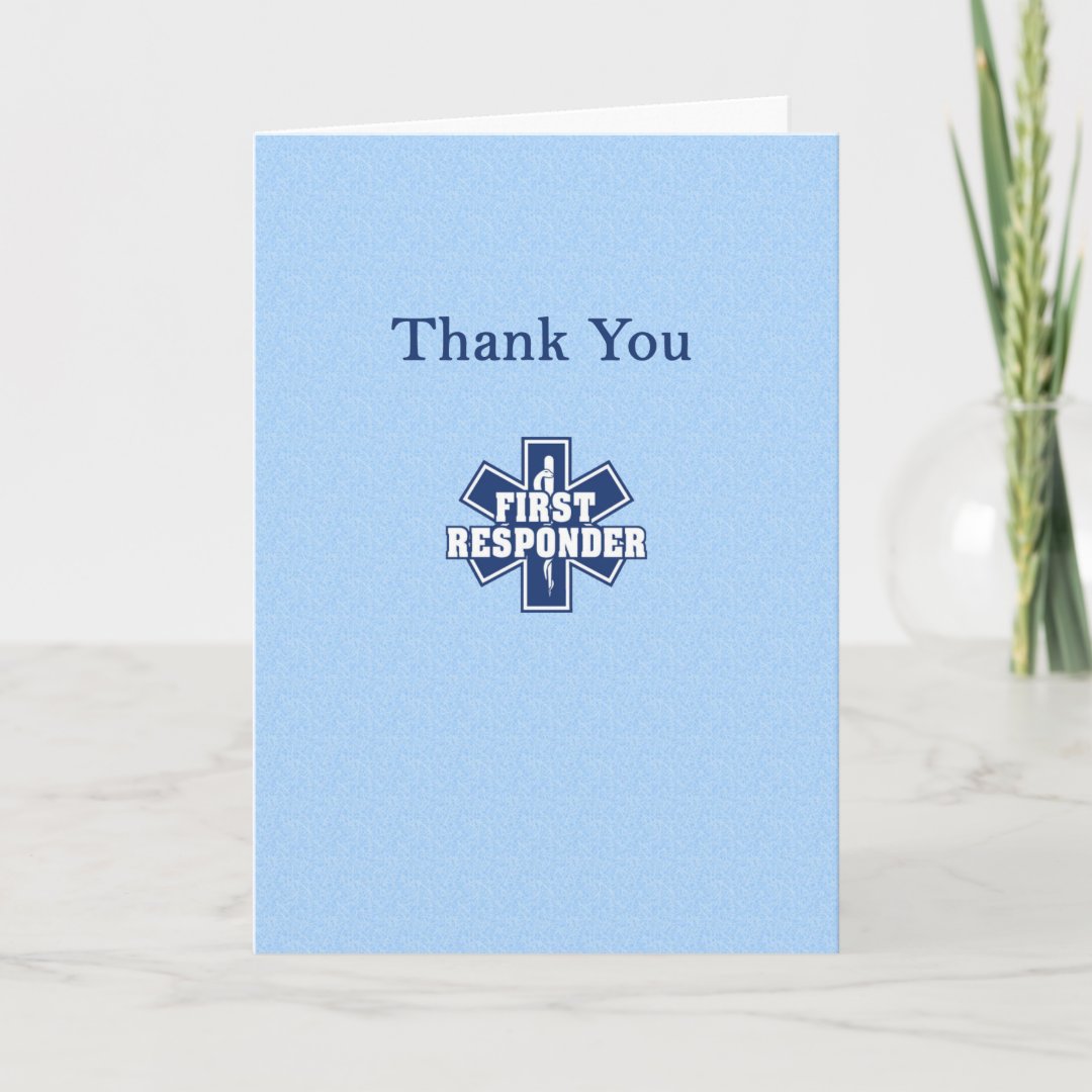 Thank You First Responders Card | Zazzle
