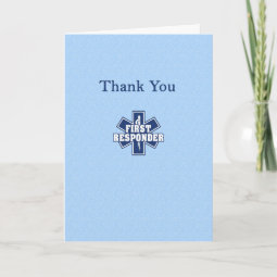 Thank You First Responders Card | Zazzle