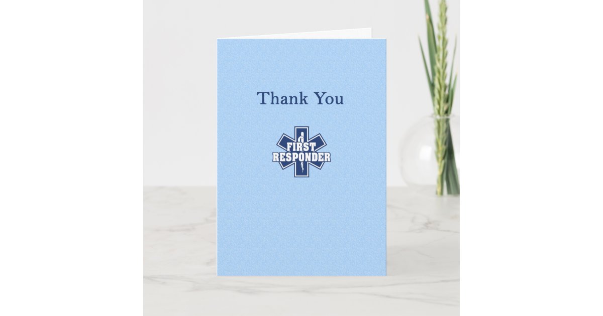 Thank You First Responders Card | Zazzle