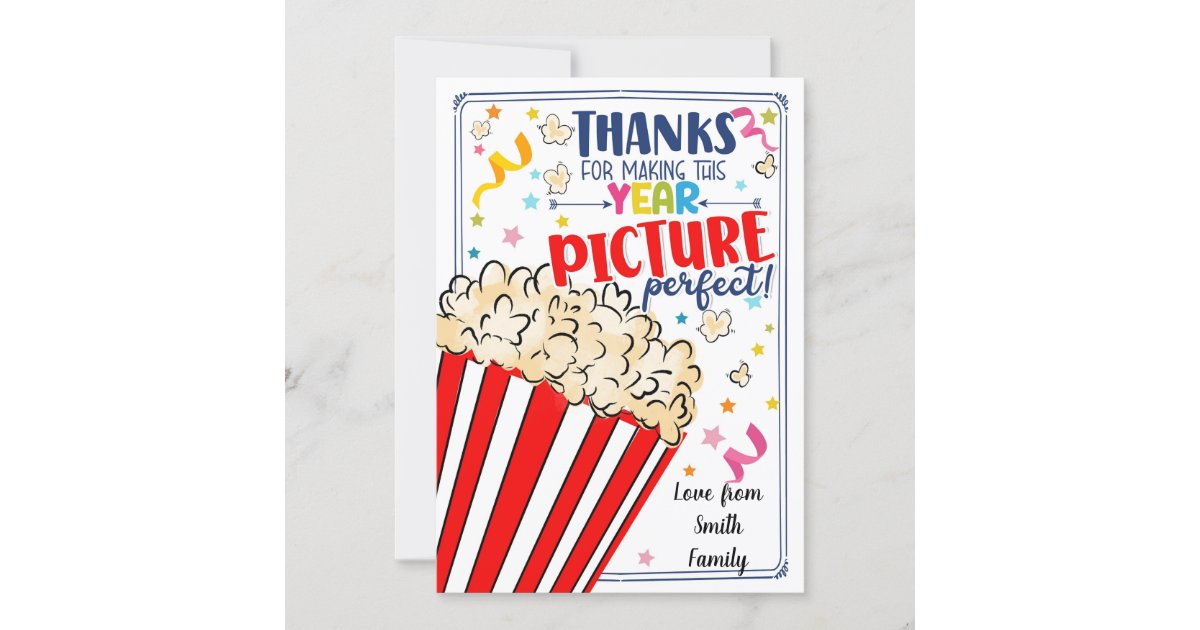 Thank you for a picture perfect year teacher gift invitation | Zazzle