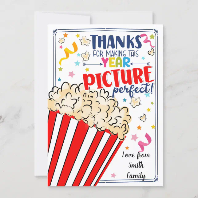 Thank you for a picture perfect year teacher gift invitation | Zazzle