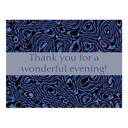 Thank You For a Wonderful Evening! Postcard | Zazzle.com
