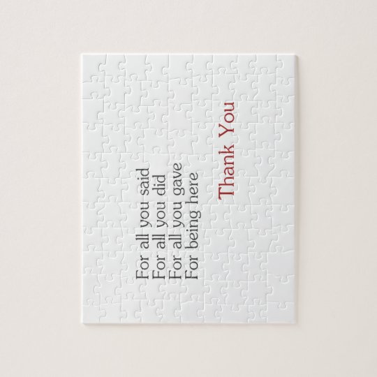 Thank you for all jigsaw puzzle | Zazzle.com