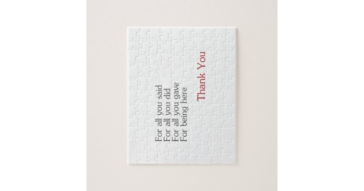 Thank you for all jigsaw puzzle | Zazzle