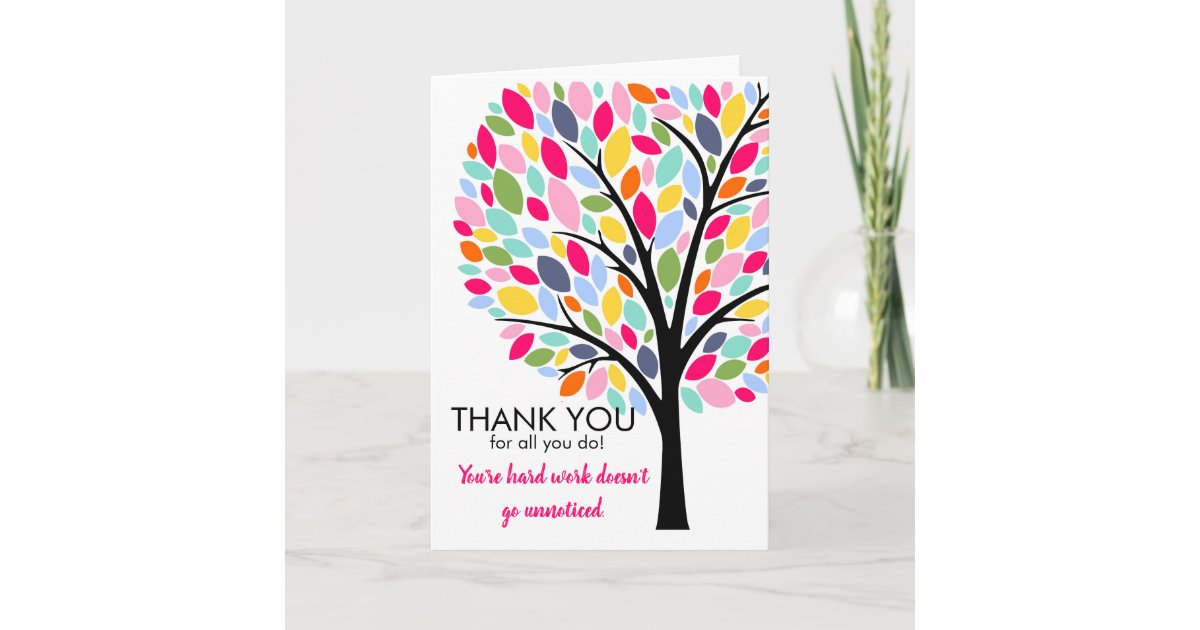 Thank you for all that you do. card | Zazzle