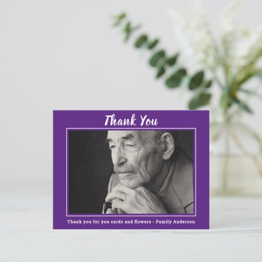 Thank You For Attending Funeral Memorial Postcard | Zazzle