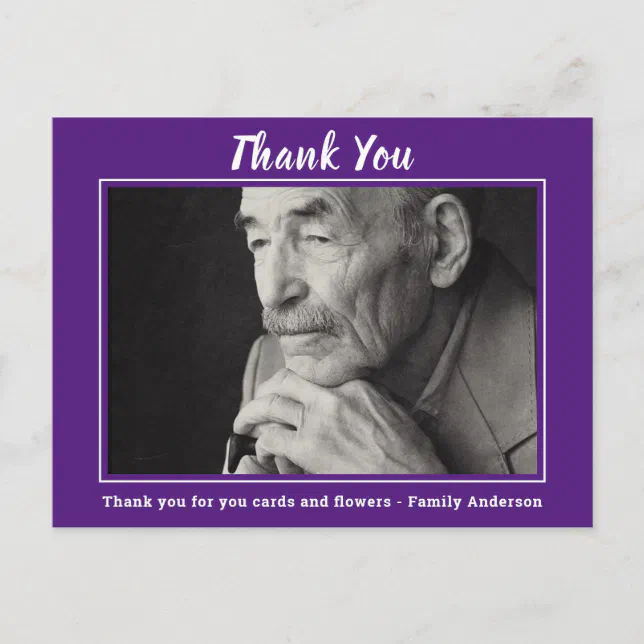 Thank You For Attending Funeral Memorial Postcard | Zazzle
