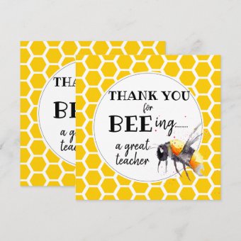 thank you for bee-ing a great teacher gift | Zazzle